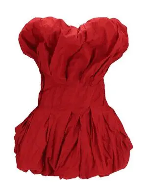 Magda Butrym Draped Mini Dress With Balloon Hem - Red
