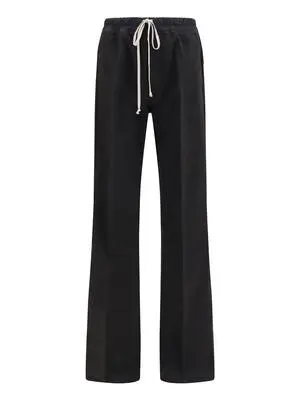 Rick Owens Dietrich Drawstring Pants In Brushed Twill - Black
