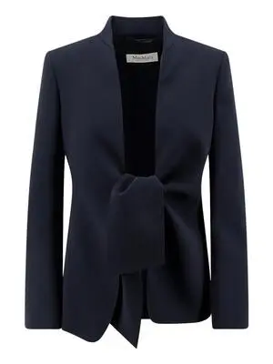 Max Mara Cady Blazer With Front Knot Detail - Multicolor