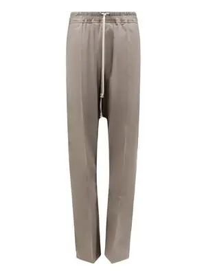 Rick Owens Cotton Trousers With Drawstring Waist - Gray