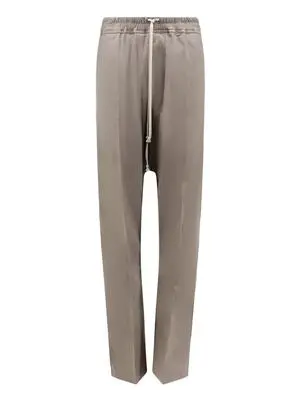 Rick Owens Cotton Trousers With Drawstring Waist - Gray