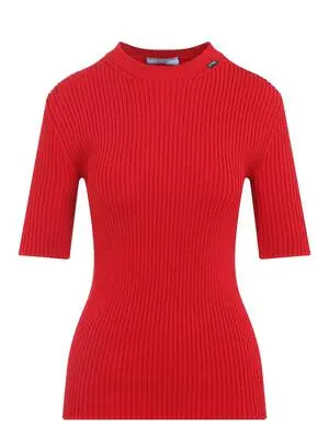 Prada Ribbed Virgin Wool Top - Red