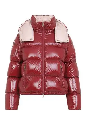 Moncler Niveole Cropped Down Jacket - Red