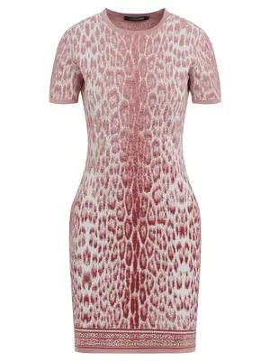 Roberto Cavalli Jaguar Print Knit Dress - Multicolor