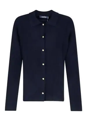 Max Mara S Max Mara Virgin Wool Ribbed Cardigan Multicolor