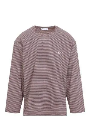 JIL SANDER Striped Long-sleeve T-shirt - Red