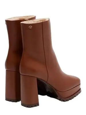 GIANVITO ROSSI Lined Platform Ankle Boots - Brown