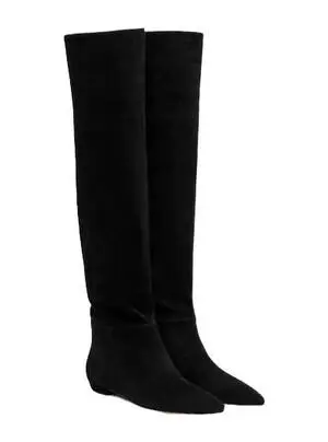GIANVITO ROSSI Over The Knee Leather Boots - Black