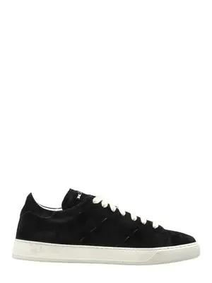 Kiton Round Toe Lace Up Sneakers - Black