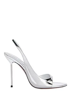Paris Texas Paris Texas Lidia Metallic Slingback Sandals Silver