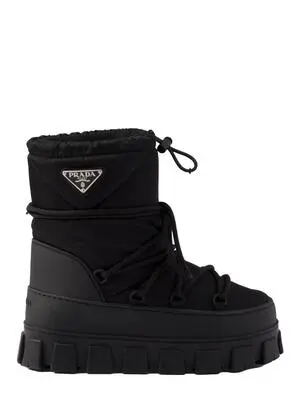 Prada Re-nylon Gabardine Après-ski Boots - Black