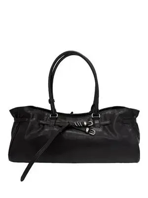 MARGESHERWOOD Soft Grandma Shoulder Bag - Black Pull-up