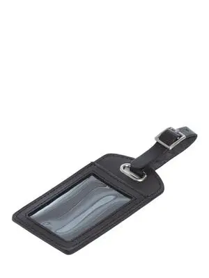 KORCHMAR Full-grain Leather Luggage Tag - Black