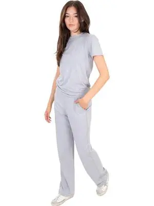 ON/OFF ESSENTIALS The Solace Wide Leg Sweatpant - Gray
