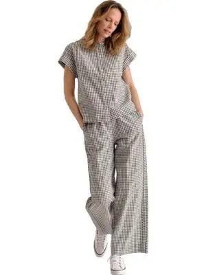 CARTOLINA Margo Gingham Seersucker Button-down Shirt - Moss