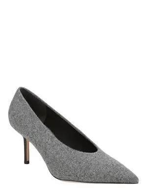 FAVORITE DAUGHTER Zoe Leather Stiletto Pumps - Grey