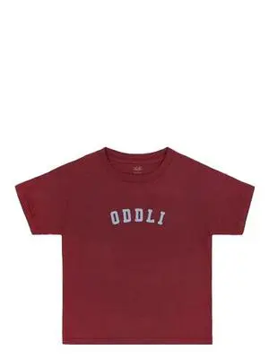 ODDLI Cotton Custom Knit Relaxed Fit Tee - Maroon