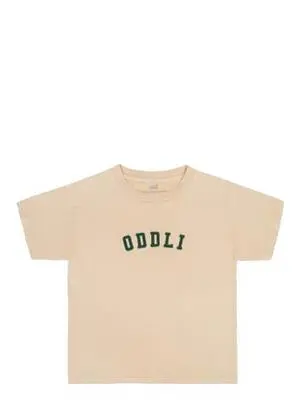 ODDLI Cotton Custom Knit Relaxed Fit Tee - Tan