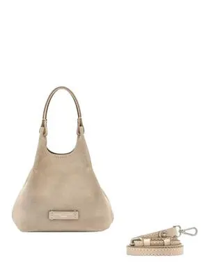 GIANNI CHIARINI Dua Leather Mini Hobo Bag - Nude