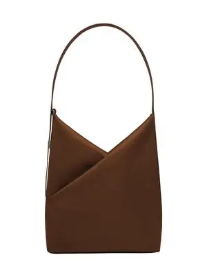 LUX AND NYX Origami Hobo Bag With Detachable Laptop Sleeve - Espresso