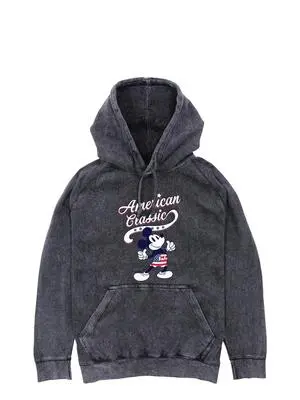 MICKEY & FRIENDS Retro American Classic Pullover Hoodie - Black