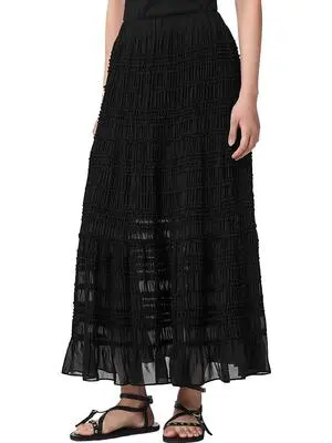 ALLSAINTS Lotus Maxi Skirt - Black