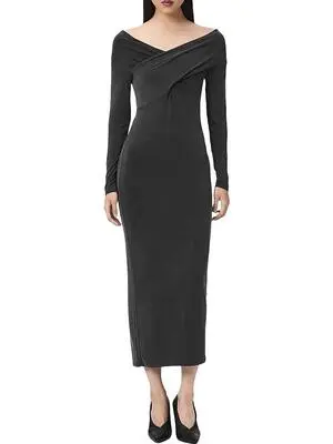 ALLSAINTS Delta Cupro Dress - Black