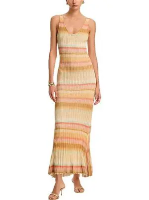 Cinq À Sept Edie Space Dyed Maxi Dress - Sunset Multi