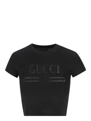 Gucci Cropped Cotton T-shirt - Multicolor