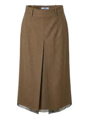 Prada Wool Midi Skirt - Multicolor