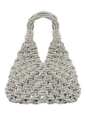 HIBOURAMA Vannifique" Small Crystal Embellished Bag - Silver