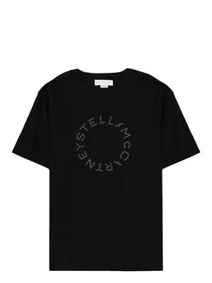 Stella McCartney Graphic Cotton T-shirt - Black