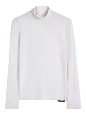 Aspesi High-neck Long-sleeve Top - White