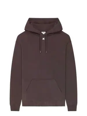 COURREGES Courrèges AC Logo-Patch Drawstring Hoodie Red