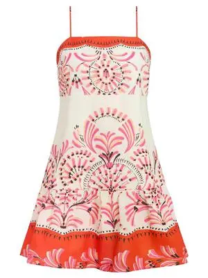 MARIE OLIVER Eileen Ruffled Mini Dress - Neutrals