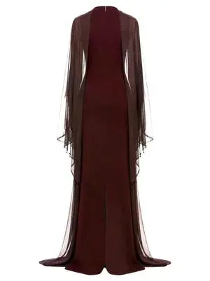 CHATS BY C.DAM Helix Draped Maxi Dress - Red