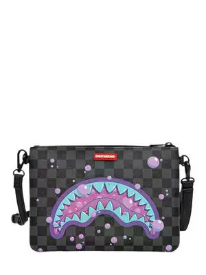 SPRAYGROUND Clutch Bag With Shark Mouth Motif - Black