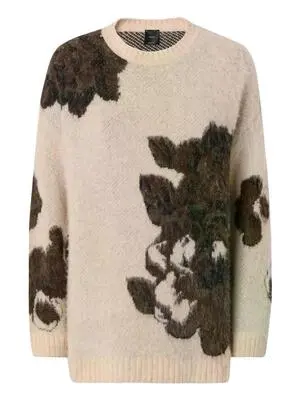 Pinko Floral Intarsia Knitted Sweater - Neutrals