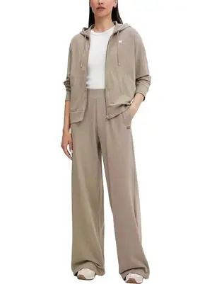 EA7 Logo Plaque Wide Leg Tracksuit - Neutrals