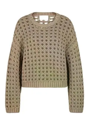 JUVIA Mirja Crochet-Knit Sweater Neutrals