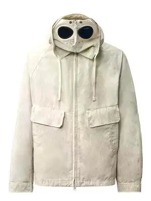 C.P. COMPANY Goggle Detail Hooded Jacket - Neutrals