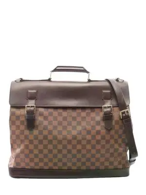 LOUIS VUITTON Damier Ebene West End Laptop Bag - Brown