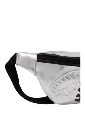 SPRAYGROUND Check-print Shark Mouth Belt Bag - Silver