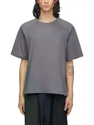 Y3 Logo-print Raglan-sleeve T-shirt - Grey