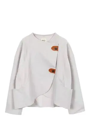 Hermès Asymmetrical Cashmere Jacket - Grey