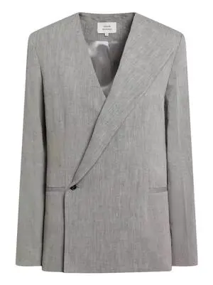 Loulou De Saison Asymmetrical Lapel Jacket - Grey