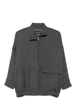 Fabiana Filippi Zip-up High-neck Coat - Blue