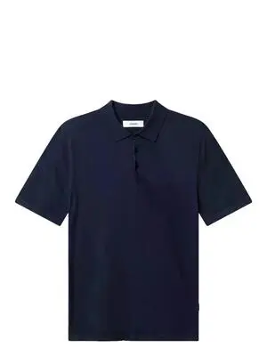 GABBA Gabbenson New Ss Knit Polo Shirt - Blue