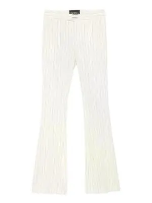 DONDUP Pinstriped Flare Tailored Trousers - Neutrals