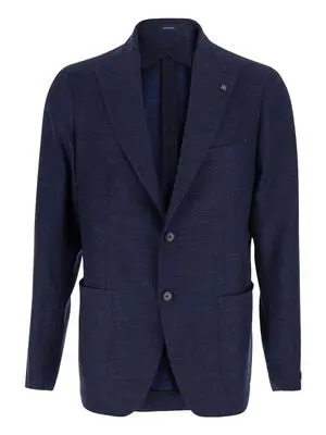 Tagliatore Tech Fabric Peak Lapel Jacket - Multicolor